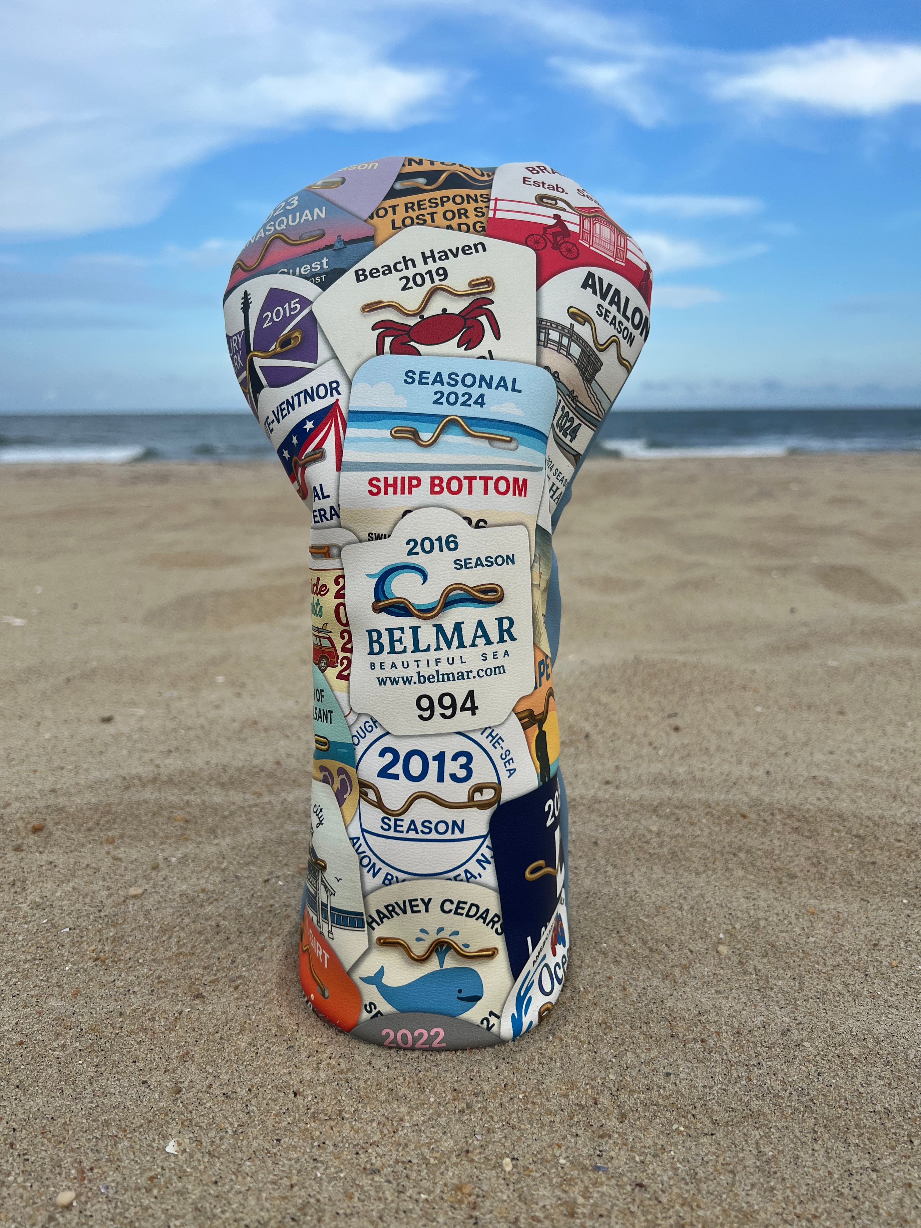 Beach Badge Driver Cover – Down The Shore Golf
